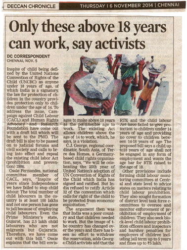 Child Labour – Human Rights Advocacy and Research Foundation